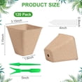 120 Pack Square Peat Pots for Seedlings, Seed Starting Pots with ...