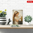 8x12 Inch Metal Wall Art, Vintage Girl Holding Kitten Portrait Rustic ...
