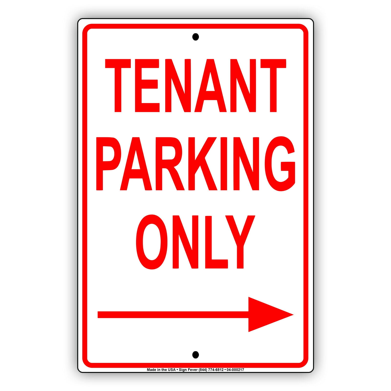 Tenant Parking Only Right Arrow Apartment Home Art Decor Novelty ...