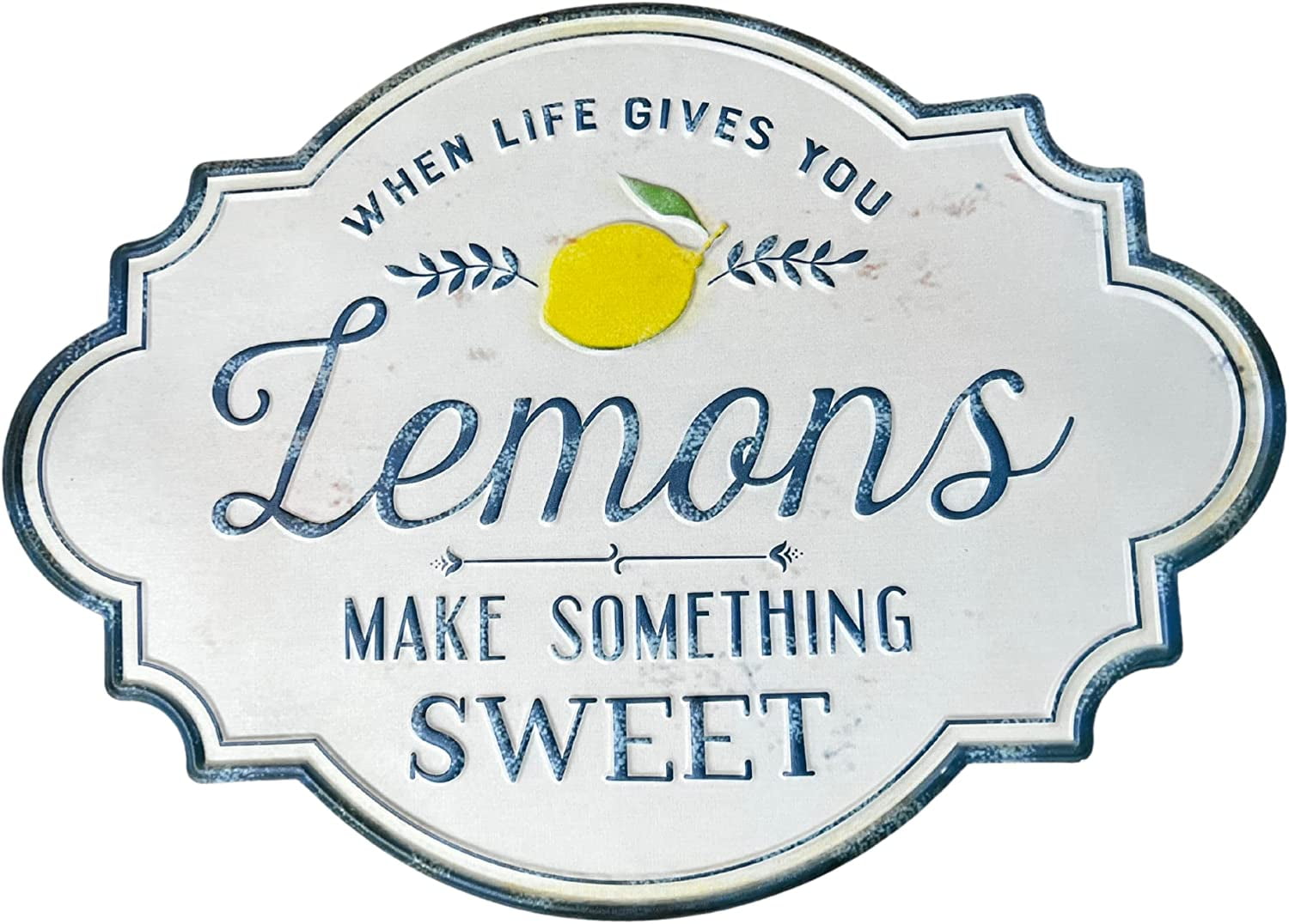 First of a Kind Metal Lemon Decor Sign - Metal Wall Art, Easy to Hang ...