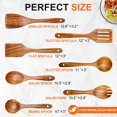 7 Pc Acacia Wood Cooking Utensils Set, Large Wooden Spoons, Spatula ...