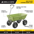 Gorilla Carts Heavy Duty MMF7 Poly Yard Dump Cart, Lawn & Garden Wagon ...