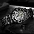 VIGOROSO Mechanical Watches Mens Transparent Skeleton Hand Wind Up ...