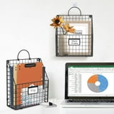 X-cosrack Wall Organizer for Office, Metal Hanging Wall File Organizer ...
