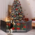 DazzAura Freestanding Pet Gate for Dogs - 4 Panels Indoor Foldable Dog ...