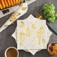 20Pieces Festival Arabic Party Napkins Decorated With Shimmering Gold ...