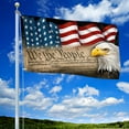 Flagwix 3' x 5' Polyester American Patriot Outdoor Flag, UV Resistant ...
