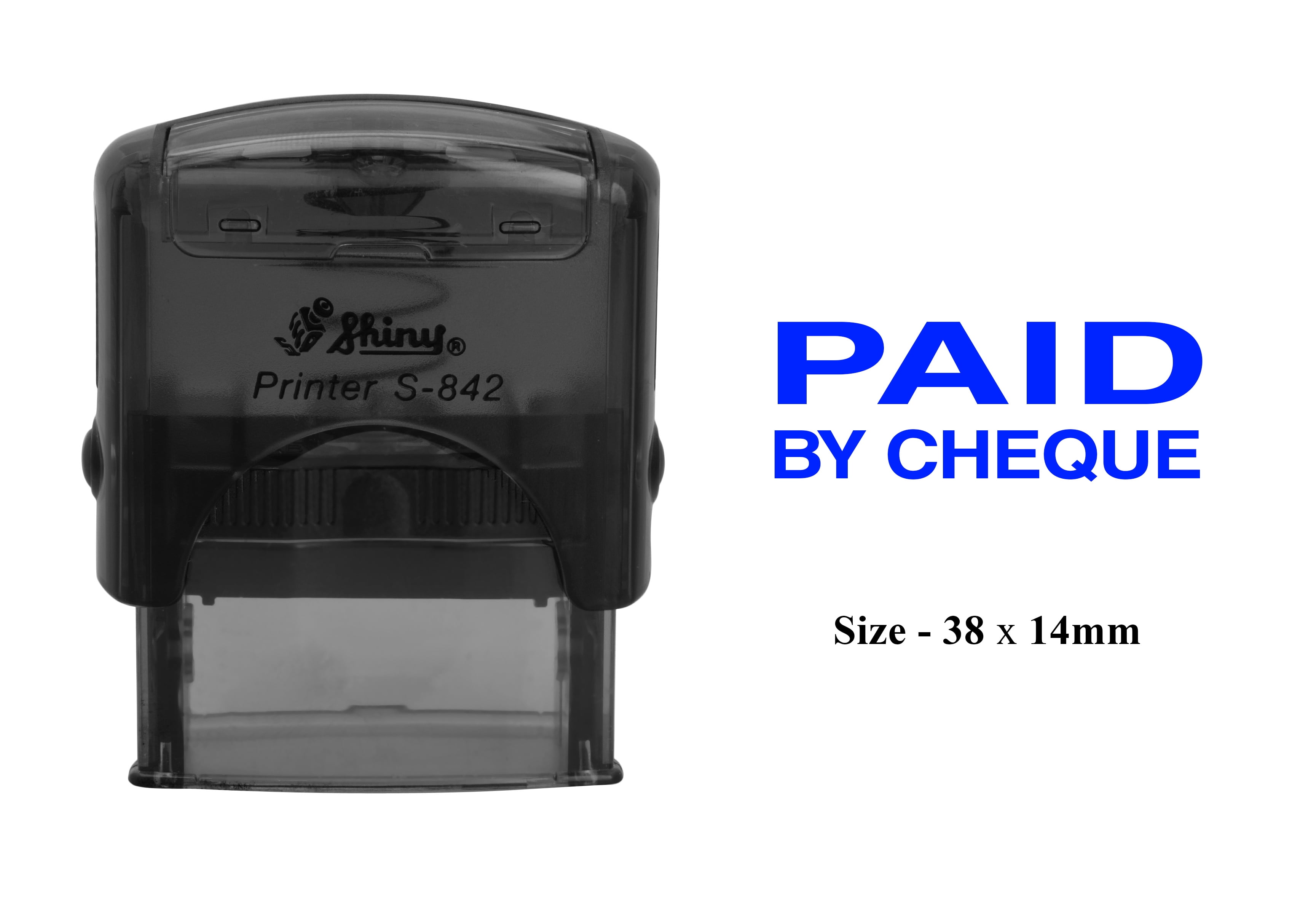 Paid by Cheque Self Inking Rubber Stamp Custom Shiny S-842 Office ...