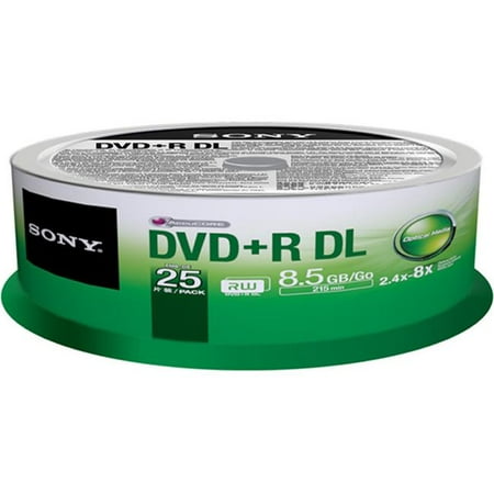 Sony 25DPR85SP Dual-Layer Write-Once DVD-R Disc - 25-pack | Walmart Canada