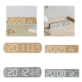 AOOOWER Minimalists Wood Grains Design Digital Alarm Clock With Clear ...