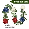 Patriotic Hydrangea Garland,72inch Red White Blue Artificial Flower ...
