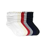 Jefferies Socks Womens Ruffle Cotton Knit Dress Slouch Scrunch Crew ...
