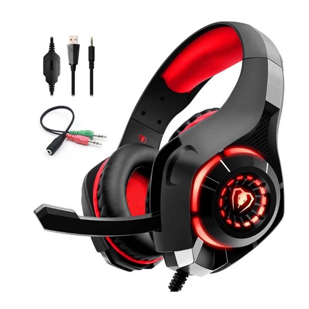 RGB Light Gaming Headset, Clear Sound and Stereo Bass for Multi ...