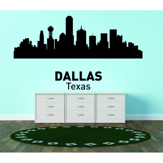 Dallas Texas United States Major City Geographical Map Landmark - Vinyl ...