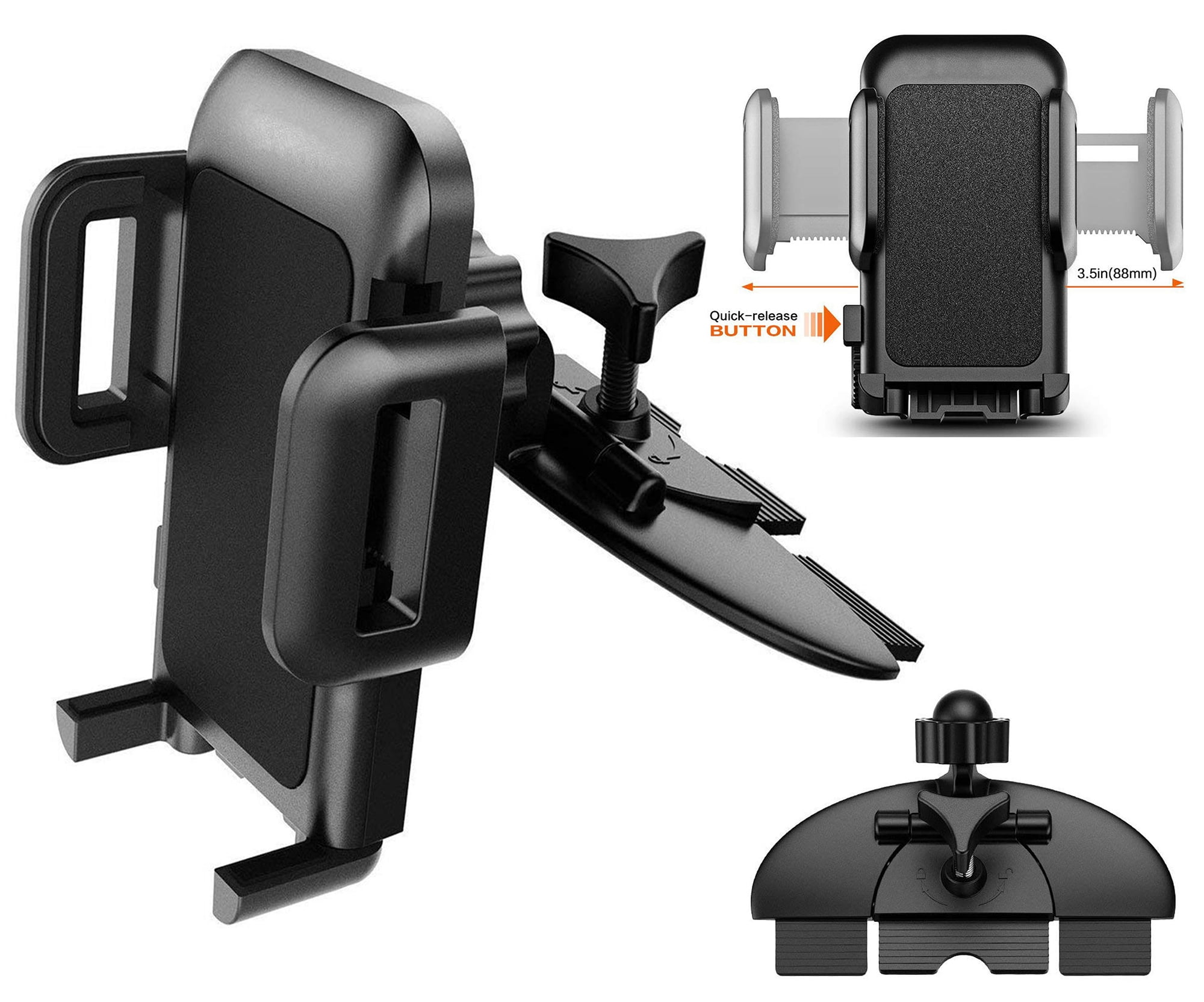Pokanic Car Cell Phone CD Slot Mount Adjustable 360 Rotation Stand ...
