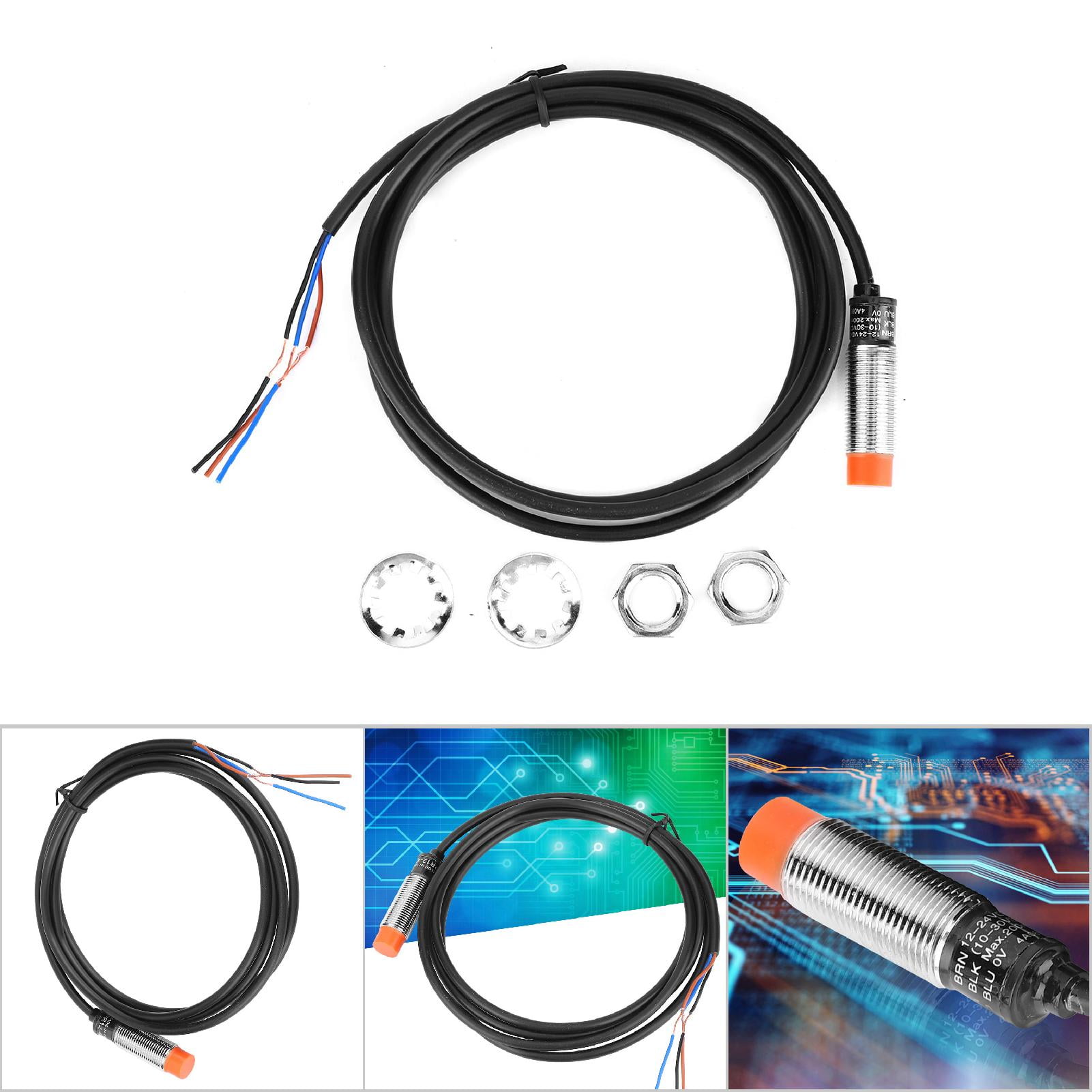 Buy ANGGREK BERM® Inductive Proximity Switch 4mm Distance Detection Sensor DC10~30V 3-Wire PNP ...