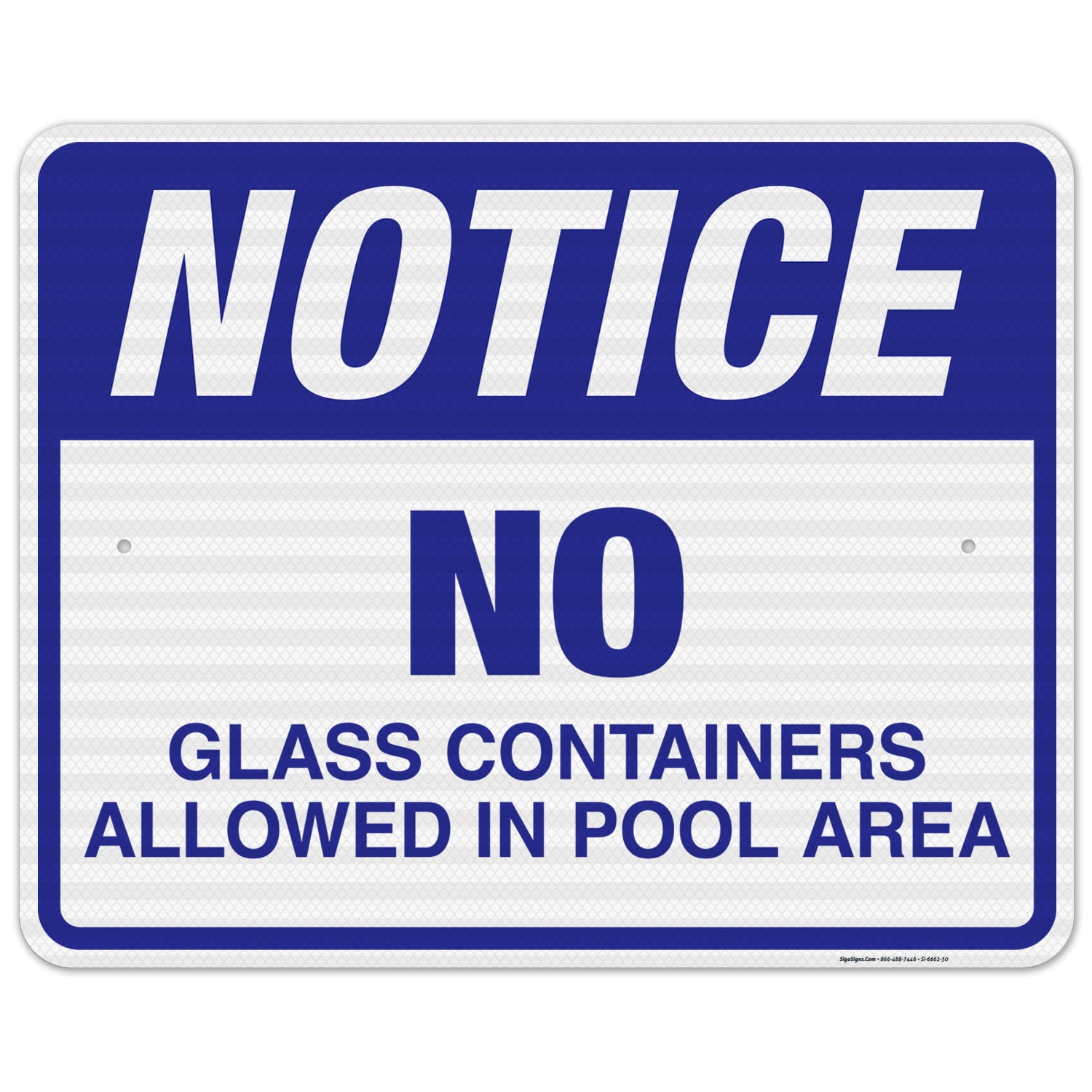 No Glass Containers Allowed In Pool Area Sign, Pool Sign, - Walmart.com