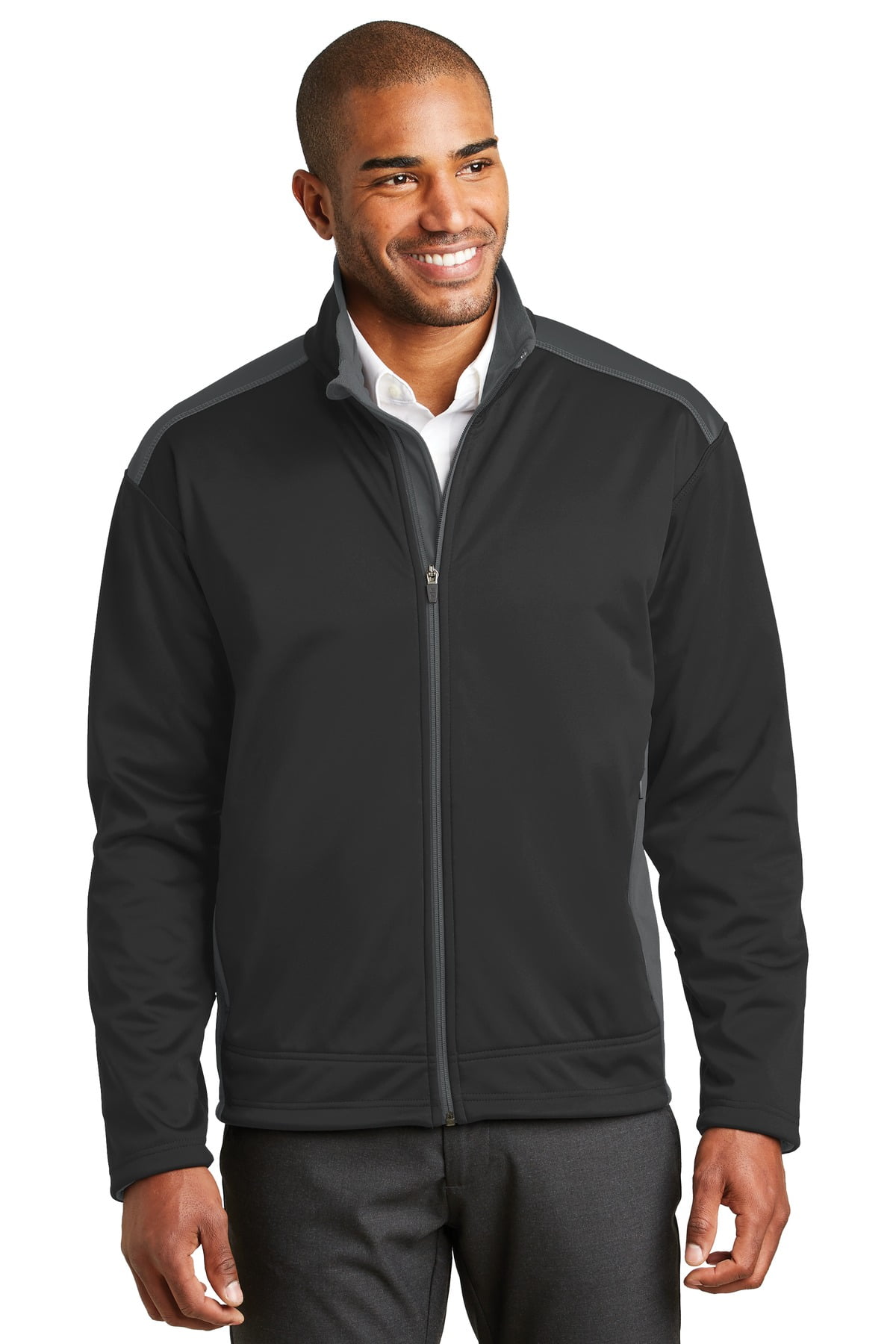 Port Authority Men's Front Zippered Pocket Two-Tone Soft Shell Jacket ...