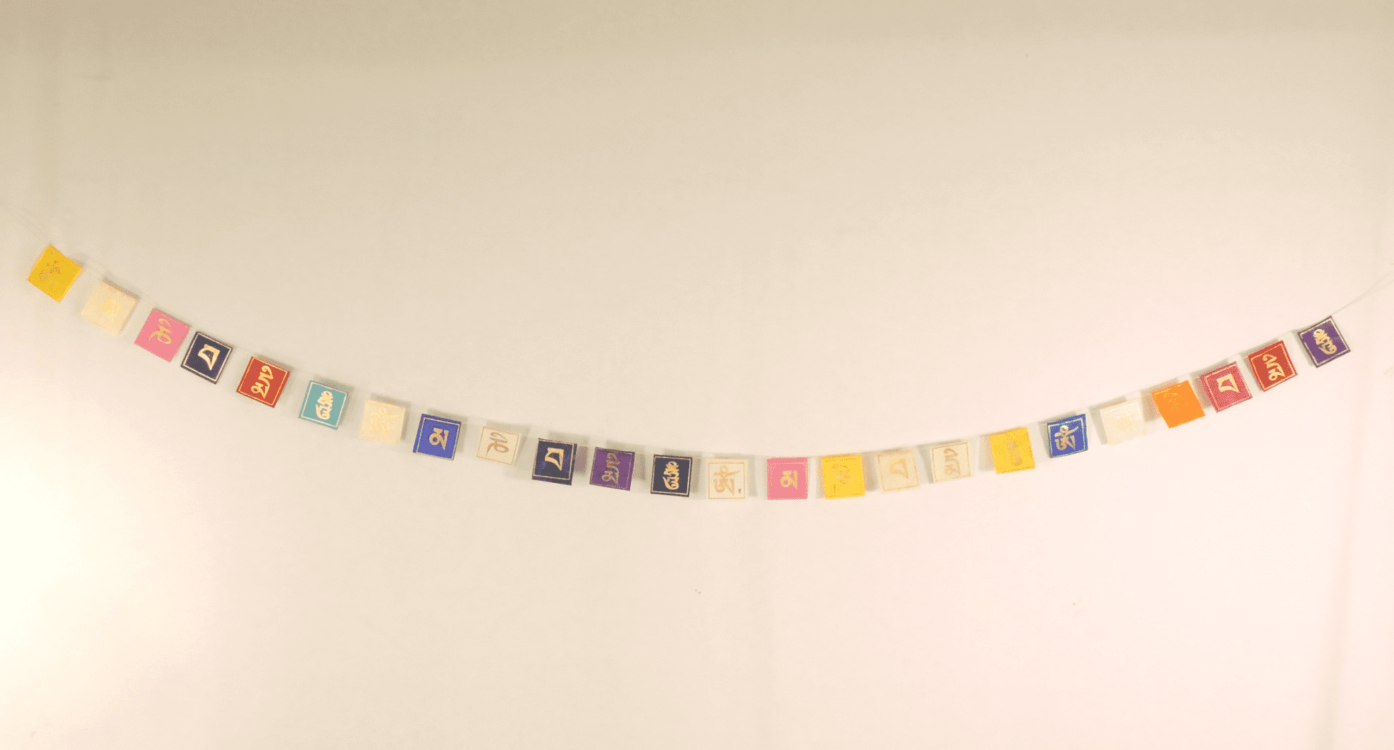 Mini Handmade Paper Prayer Flags with Om Mani Padme Hum - Walmart.com