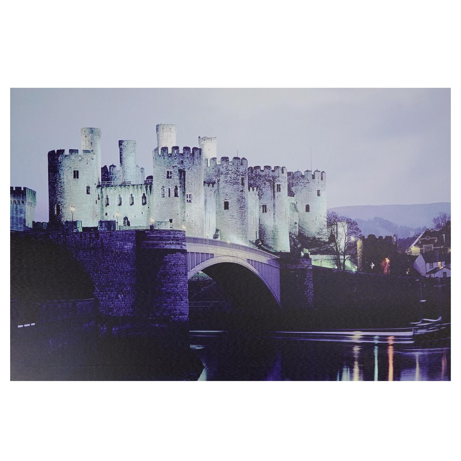 LED Lighted Conwy Castle in Wales Scene Canvas Wall Art 15.75" x 23.5 ...