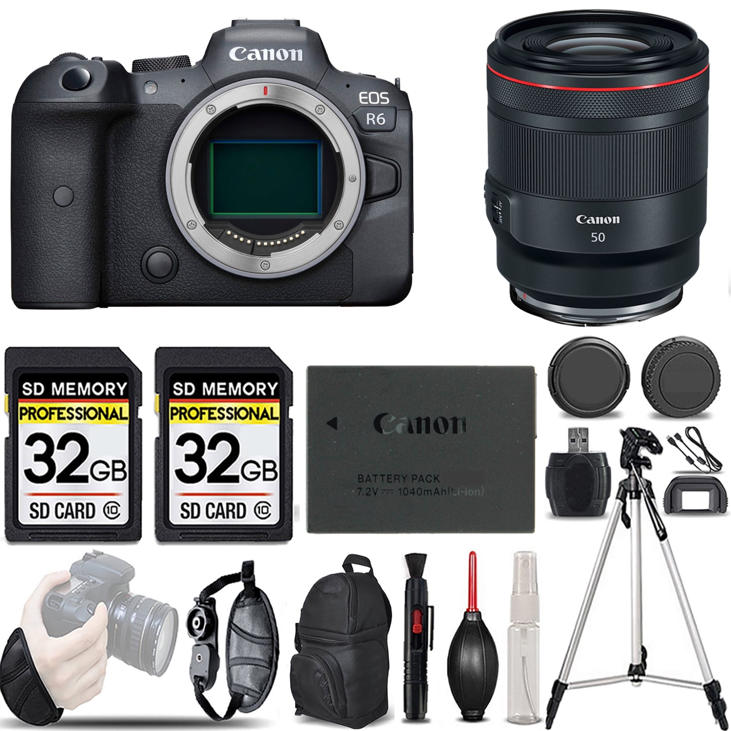 Canon EOS R6 Mirrorless Camera +50mm f/1.2 L USM Lens -LOADED KIT ...