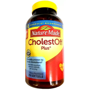 Nature Made CholestOFF Plus, 210 Softgels, Clinically Proven, 900mg ...