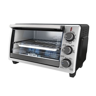 BLACK+DECKER 4-Slice Toaster Oven, Stainless Steel, TO1705SB - Walmart.com