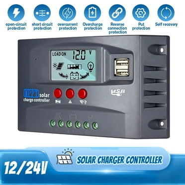 Solar Charge Controller PWM 12V 24V 60A/50A/30A/10A Auto Controllers ...