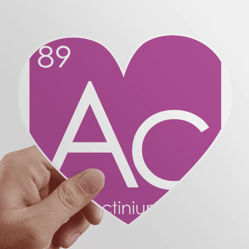 Chestry Elements Period Table Actinide Actinium Ac Heart Vinyl Sticker ...
