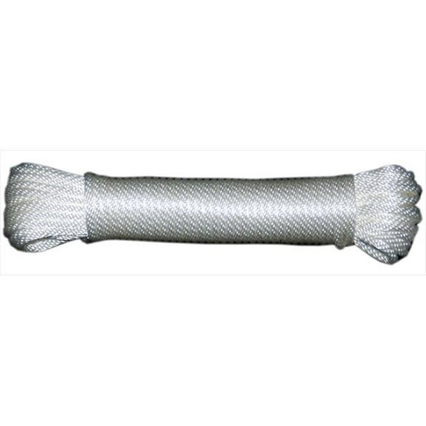 T.W. Evans Cordage 44-043 .125 in. x 50 ft. Solid Braid Nylon Rope Hank ...