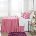 JML 5 Piece Pintuck Ruffle Skirt Bedspread King Size,Woodrose Coverlet ...