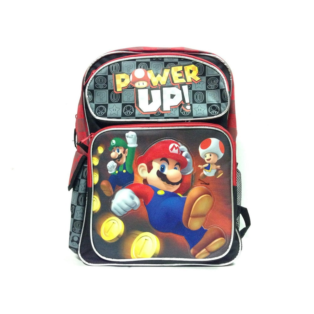Super Mario Bros. - Backpack - Nintendo - Super Mario Black Power Up 16 ...