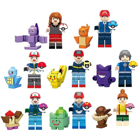 8pcs Pokemon Building Block Minifigures Pokmon Pokmon Pikachu Wonder ...