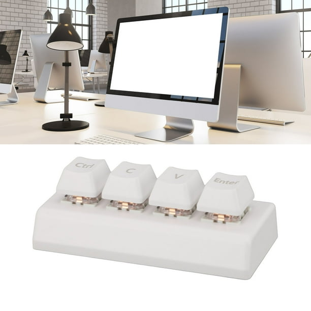 One Handed Mechanical Keyboard, 4 Keys Mini Macro Keyboard, USB Wired ...