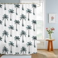 Bathroom Shower Curtain Tropical Palm Trees Waterproof Shower Curtains ...