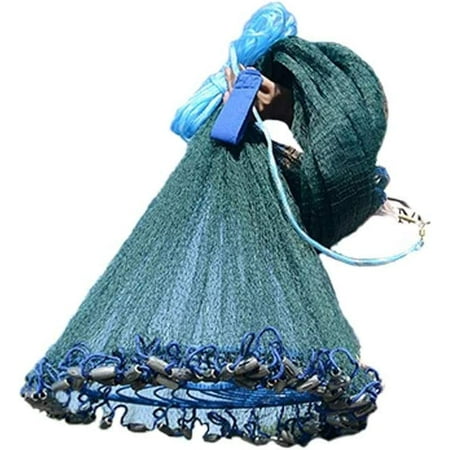 Fishing Cast Net,American Hand Throw Fish Nets Casting Sinker Net Bait ...