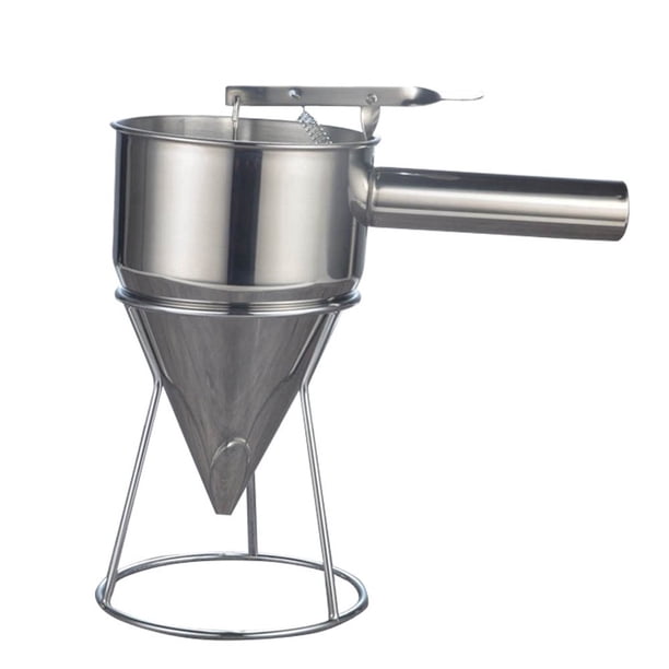 POINTERTECK Kitchen Piston Funnel Pancake Batter Dispenser Stainless ...
