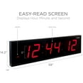 Ivation Large Digital Clock, 60" Led Wall Clock with Stopwatch, Alarms ...