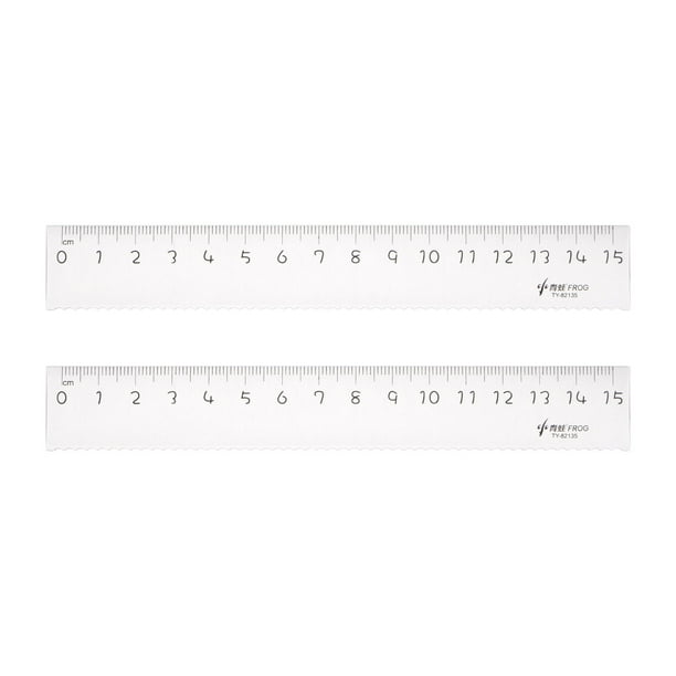 Uxcell Straight Plastic Ruler 15cm Metric Measuring Tool with Wavy Line ...