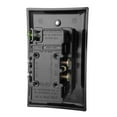 Construct Pro Single Gang Recessed Dual Power Outlet (Black, 15 Amps ...