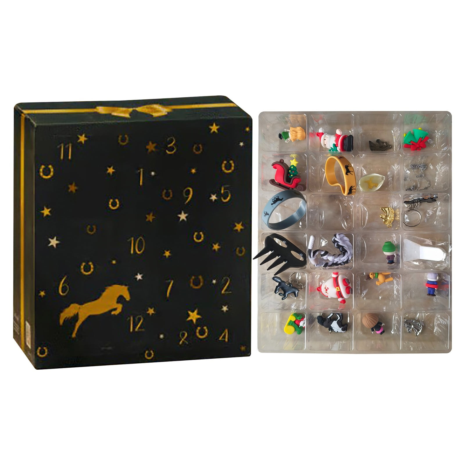 2025 Winter Design Horse Countdown Calendar with 24 Days Horse and | A ...