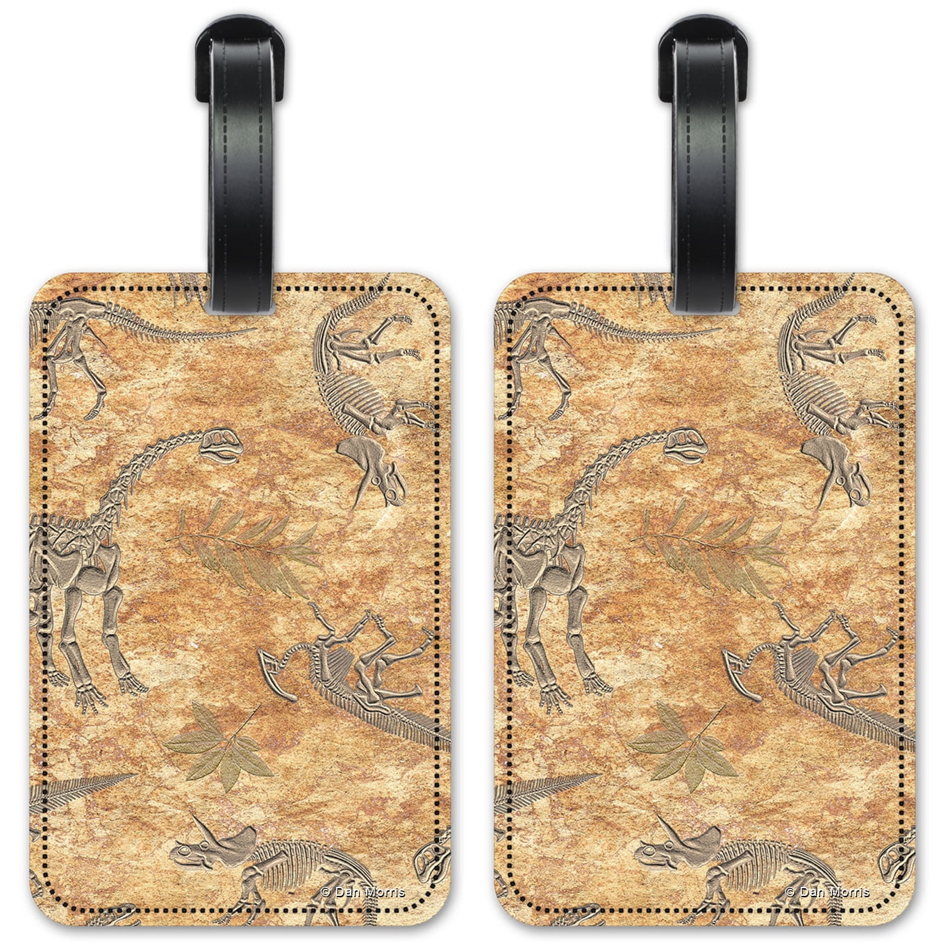Dinosaur Fossils - Image by Dan Morris - Luggage ID Tags / Suitcase ...