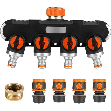 4 Way Watering Distributor - 3/4" and 1/2" Water Distributor with Tap ...
