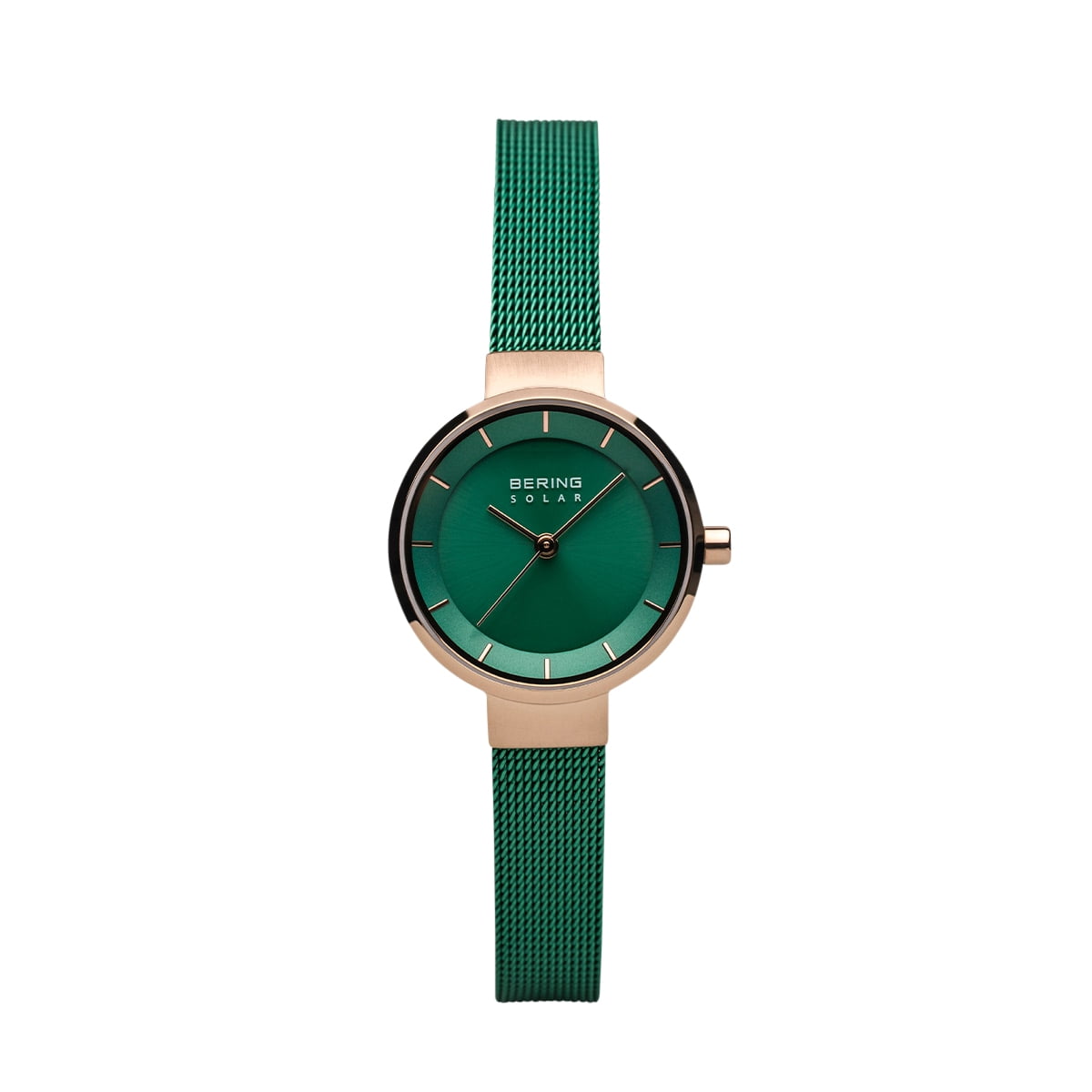 BERING Women's Solar Powered Charity Rose Gold Stainless Steel Case and ...