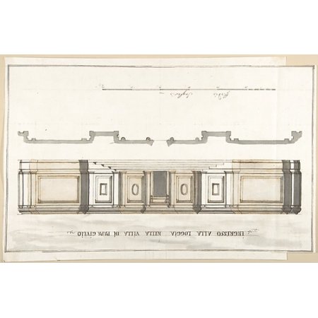 Design for the Entrance of the Loggia of the Villa of Pope Julius ...