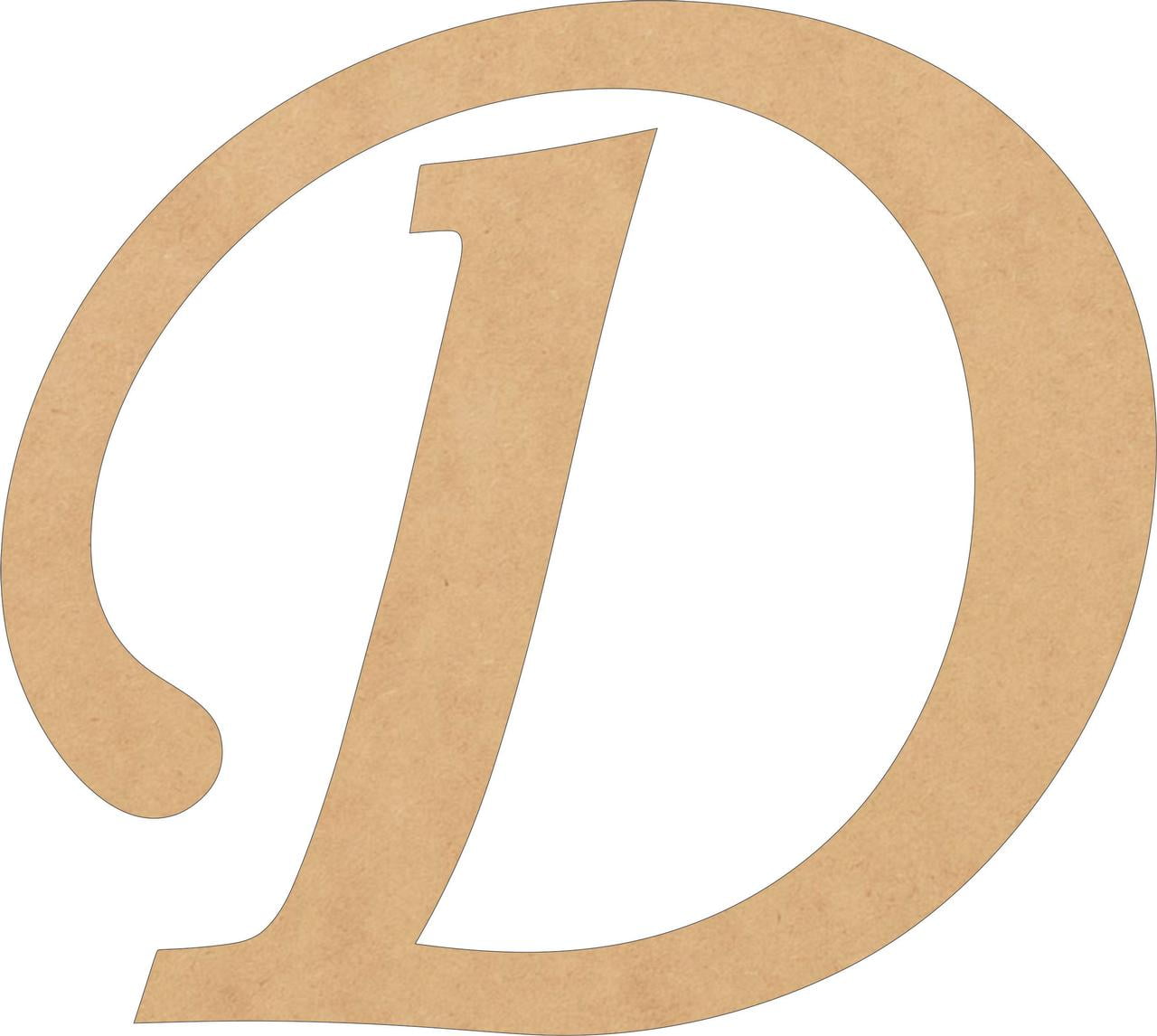 Wood MDF Letters, Unfinished 3'' Tall Monotype Monogram D, DIY ...