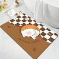 1Pc- Super Absorbent Diatomite Bath Mat, Cute Corgi Bottom Pattern ...