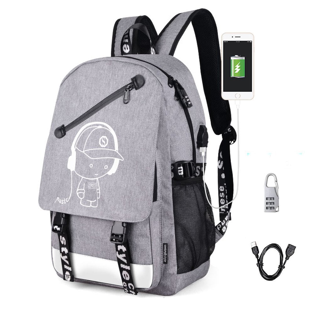 Usb School Backpack Satchel Schoolbag Sports Rucksack Leisure Rucksack ...