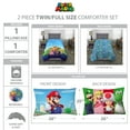 Super Mario Kids Comforter and Pillowcase, 2-Piece Set, Twin/Full ...