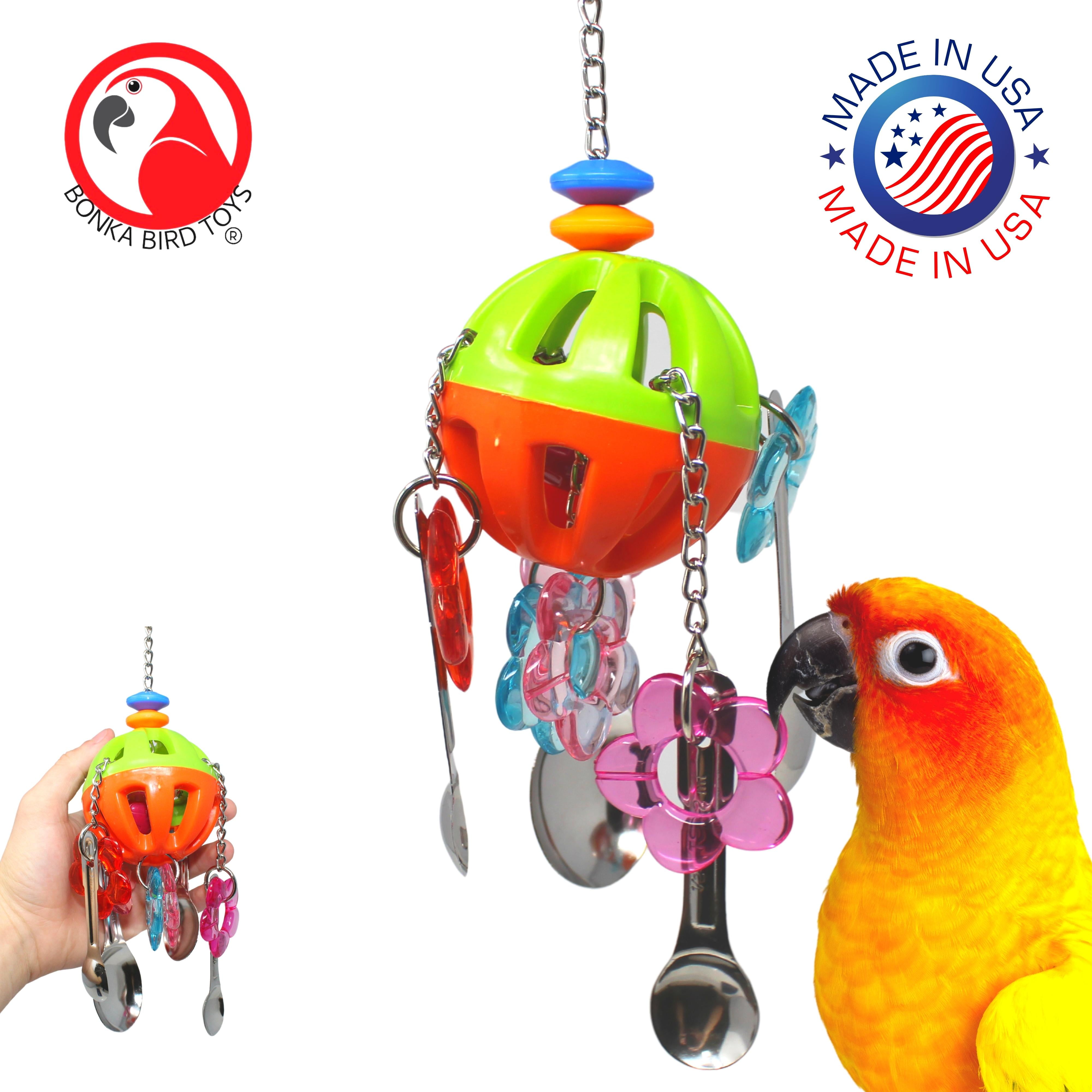 Bonka Bird Toys 1627 Tuff Spoon Pull Acrylic Flower Parrot Parrotlet ...